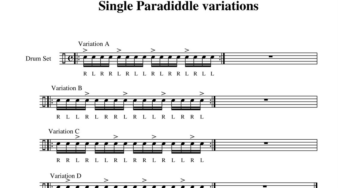 MB's drum channel: Single Paradiddle variations