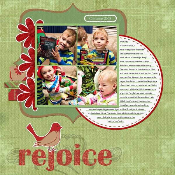 Craftastical!: Rejoice (Christmas) Digital Scrapbooking Kit Freebie