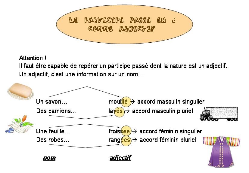 Le Français: Le participe passé en é comme adjectif