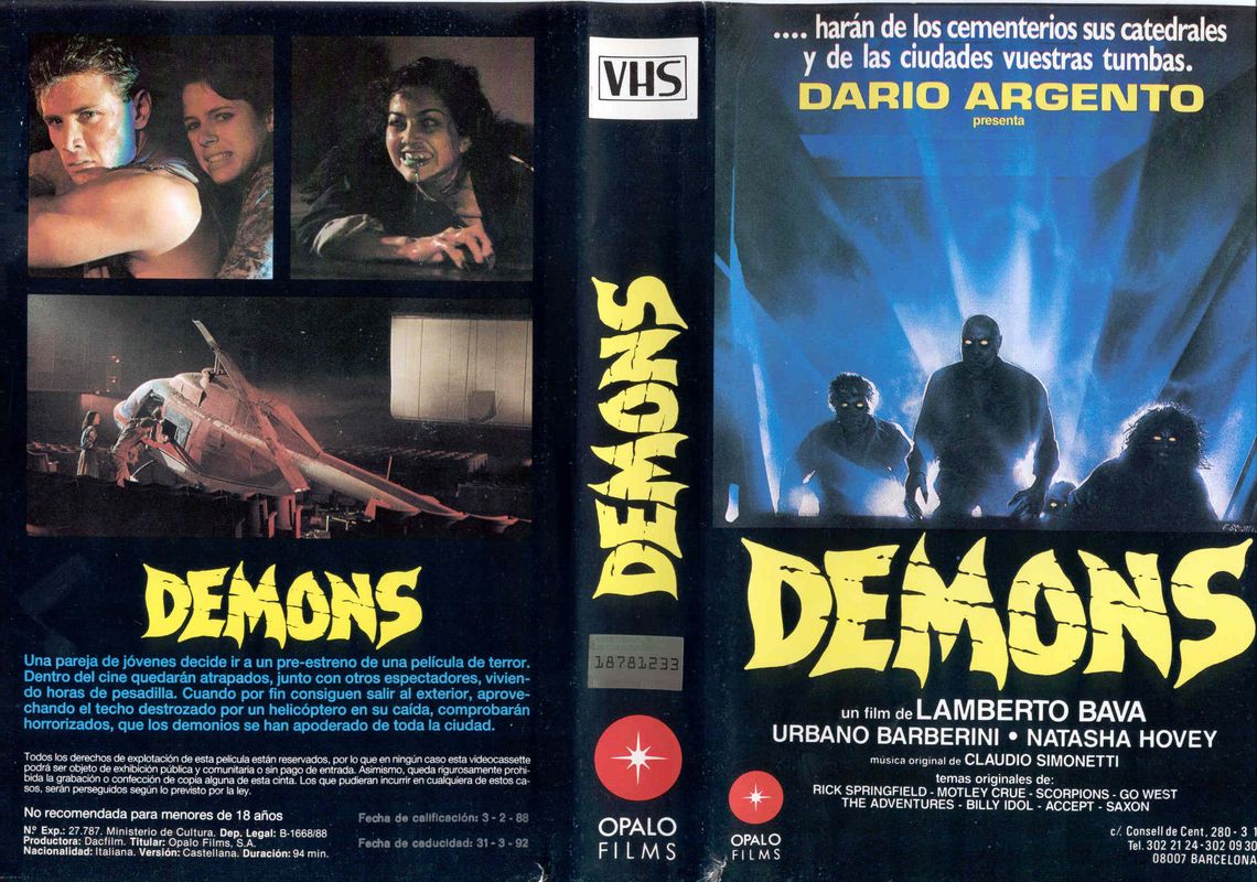 Demonios (Lamberto Bava) - RaroVHS – El Archivo Del Cine Raro,VHS Y Televisión De Argentina - 1985