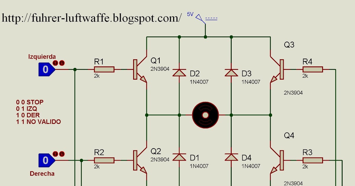 PROYECTOS ELECTRONICOS: Puente H con Transistores NPN