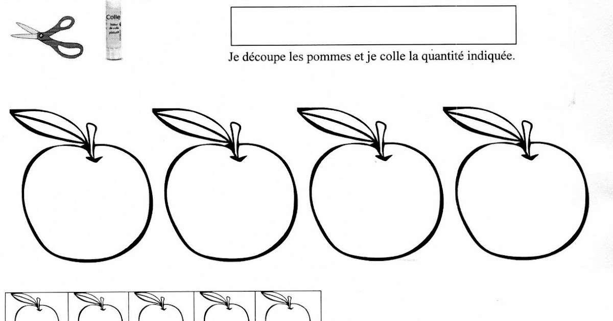 Maternelle: Dénombrer de 2 à 5 avec des pommes