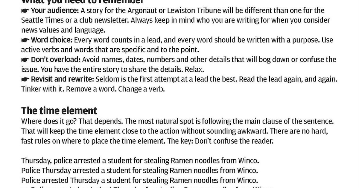 Jamm 121 Media Writing Chap 6 The Summary Lead jamm-121-media-writing-chap-6-the-summary-lead