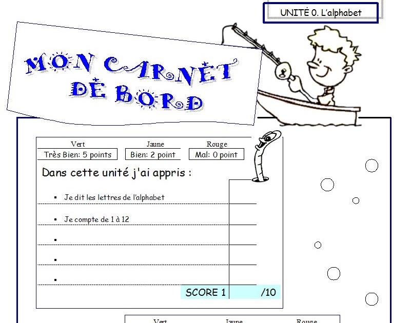 Élèves de 5: MON CARNET DE BORD