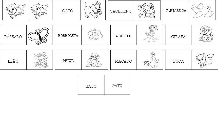 Espaço trans formar: Pequeno DOMINÓ de animais