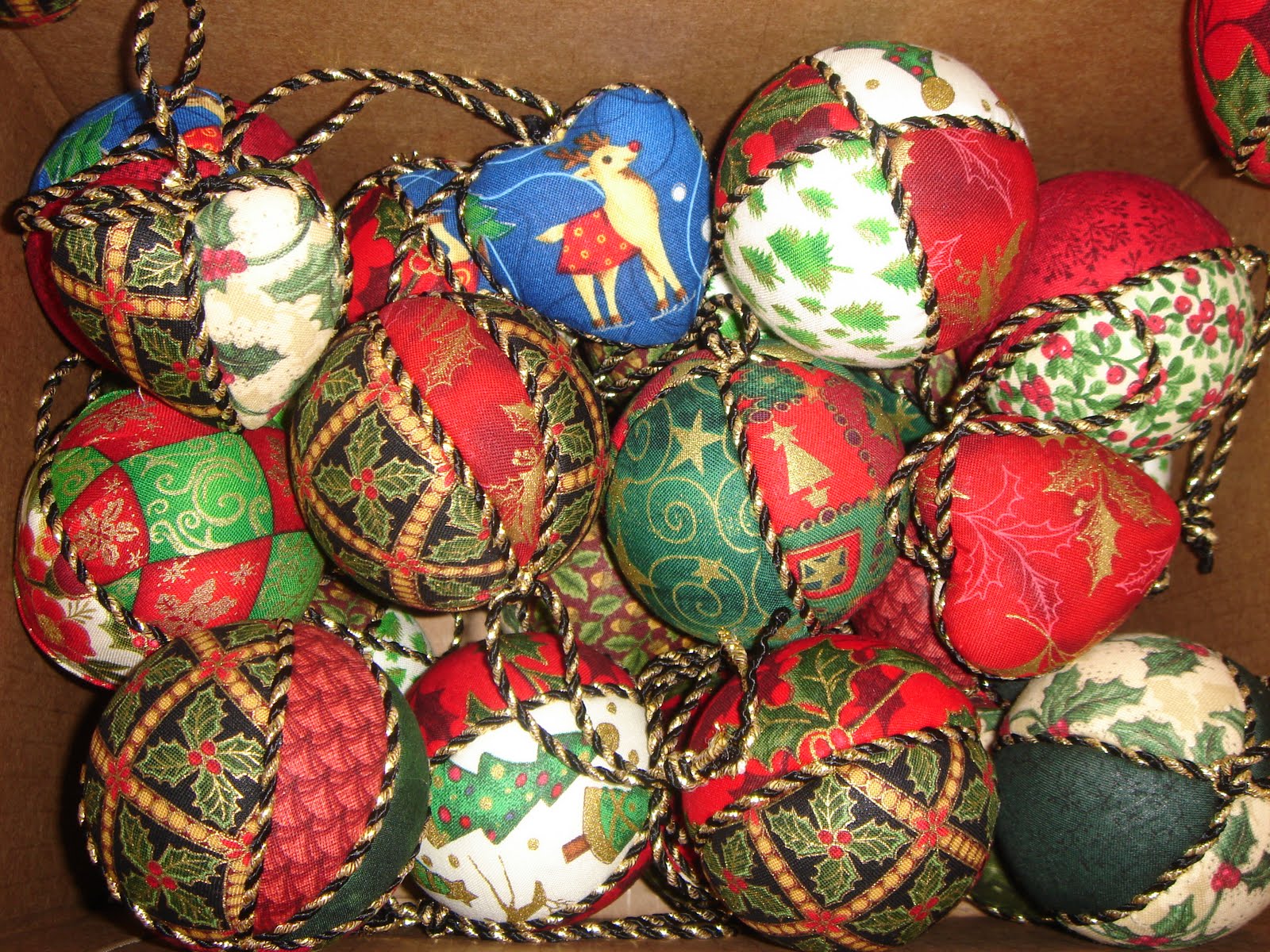 Bolas navidad patchwork sin aguja - Imagui