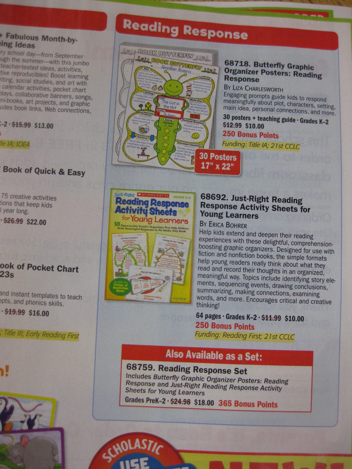 Just Right Reading Response Activity Sheets for Young Learners