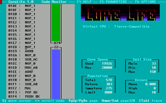 Retro Programming: CoreLife: Artificial Life Simulator