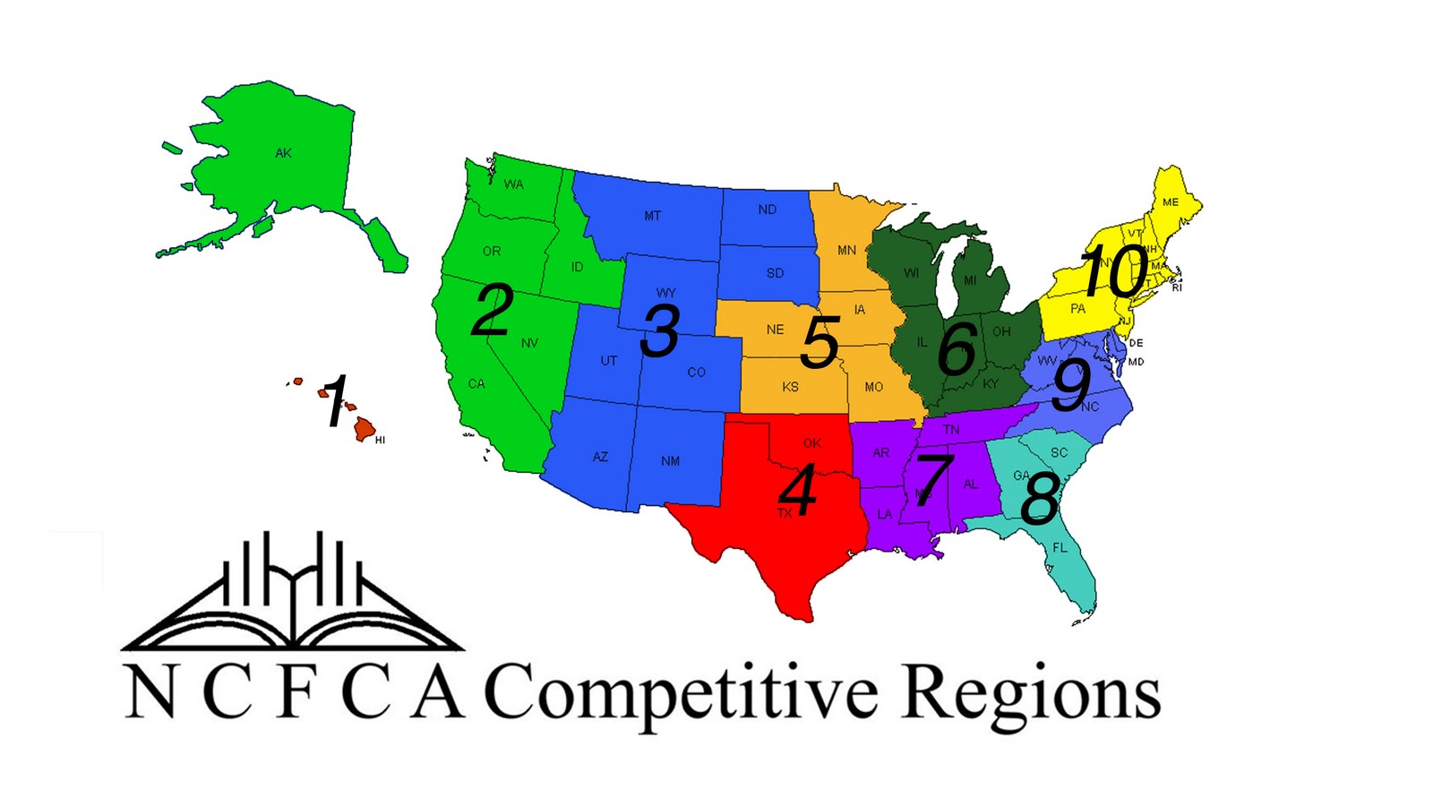 New NCFCA Regions (UPDATE III)