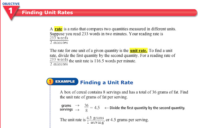 7bMaths: Chapter 5-2; Unit Rates and Proportional Reasoning
