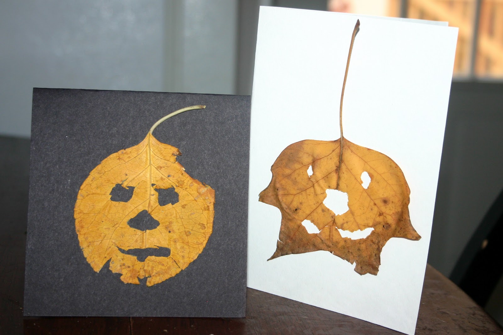 A Million Things I Love . . .: #514- homemade pumpkin leaf card