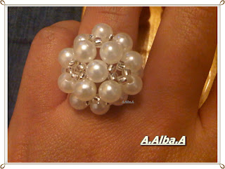 Alba Complementos : anillo mora de perlas