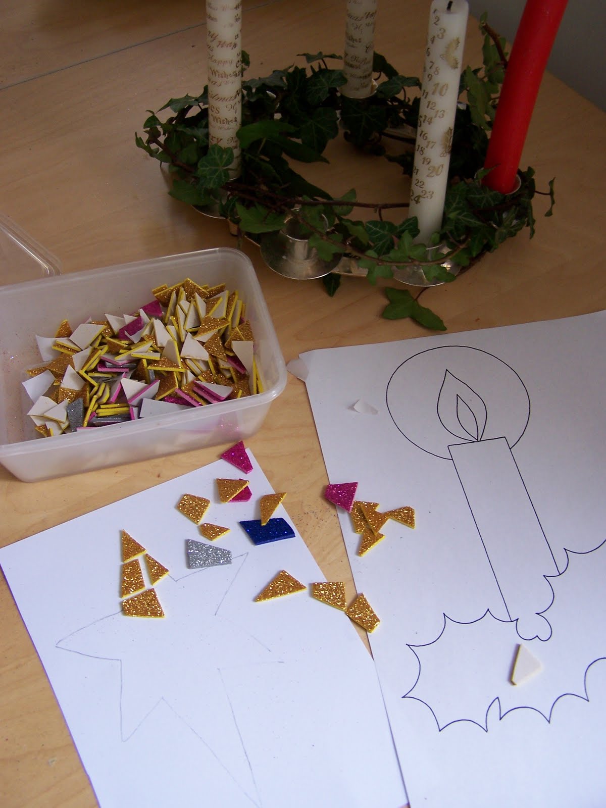 Glittering Shards | Children’s Christmas Mosaics