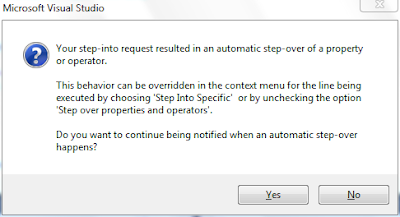 Dot Net Tips & Tricks , C# (C Sharp)Tips & Tricks: Your step-into request resulted in an ...