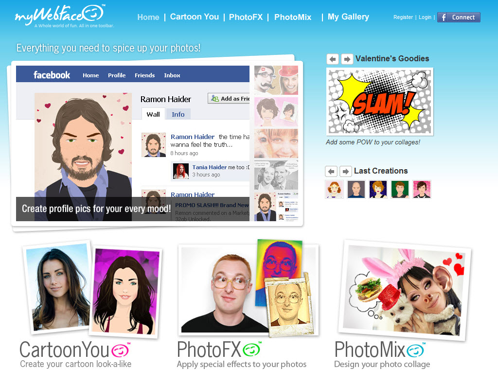 Създаване на свой онлайн карикатури