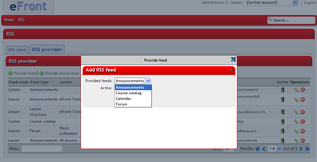 Extensions on RSS module - eFront Blog