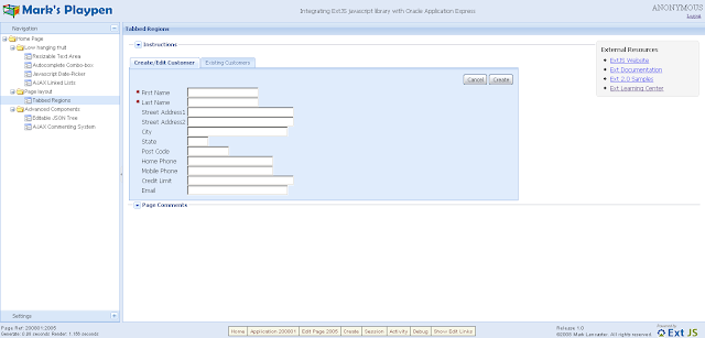 Random Insights into Oracle: Demo website: ExtJS with Oracle Apex