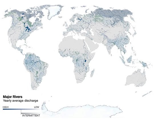 Maximizing Progress: World's Rivers ~ NatGeo's Fresh Water Map