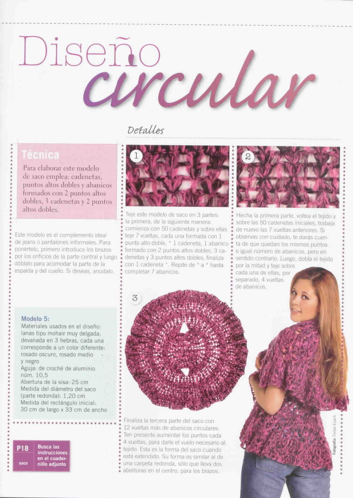 Chaleco circular al crochet patrones - Imagui