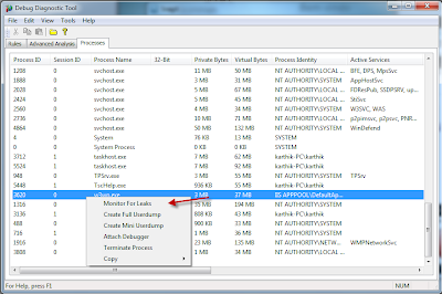 WYSIWYG: Using Debug Diagnostics to extract and analyse Memory Dump