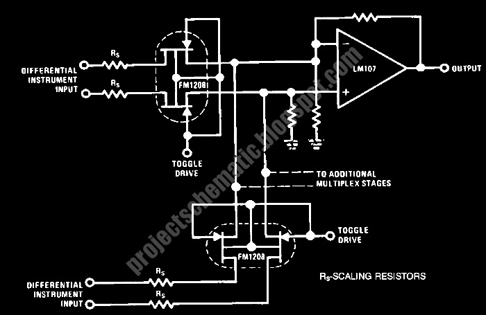 Free Project Circuit Schematic: Differential Analog Switch Circuit Free Project Circuit Schematic: Differential Analog Switch Circuit