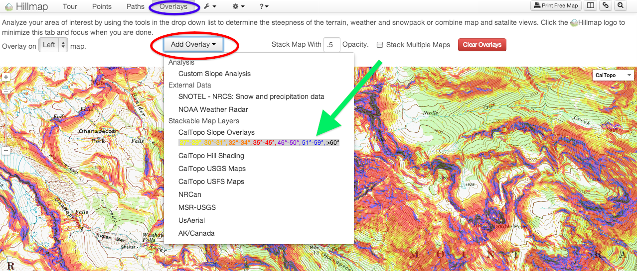 Free the Hills: Three ways to look at the slope of terrain in Hillmap