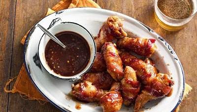 It's All in the Spice: Bacon-Wrapped Chicken Wings with Bourbon ...