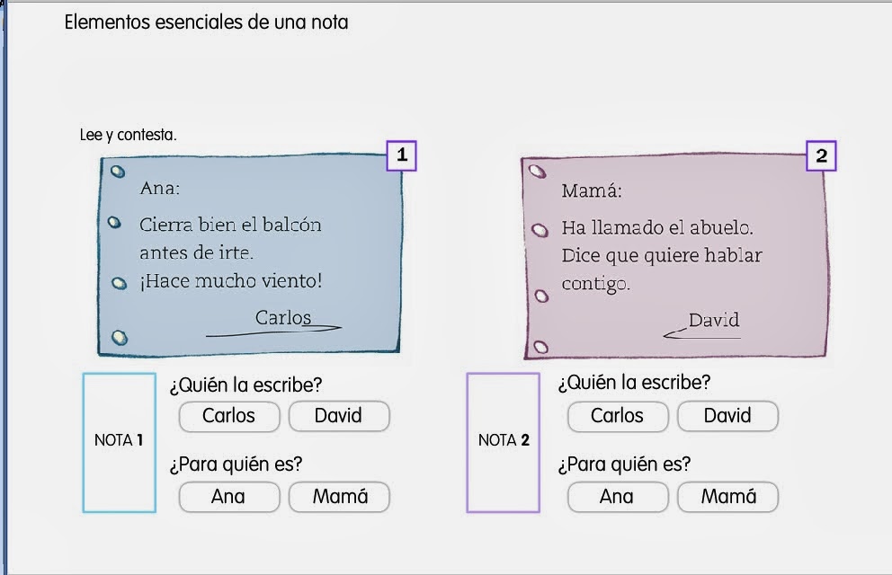 APRENDER Y COMPARTIR EN LA RED 1º: ESCRIBIMOS NOTAS