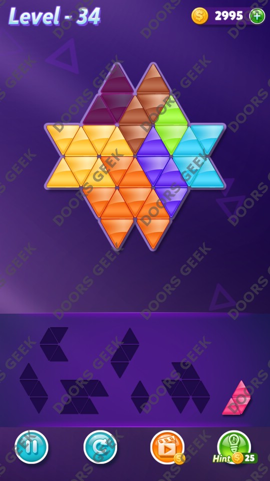 Block! Triangle Puzzle 7 Mania Level 34 Solution ~ Doors Geek