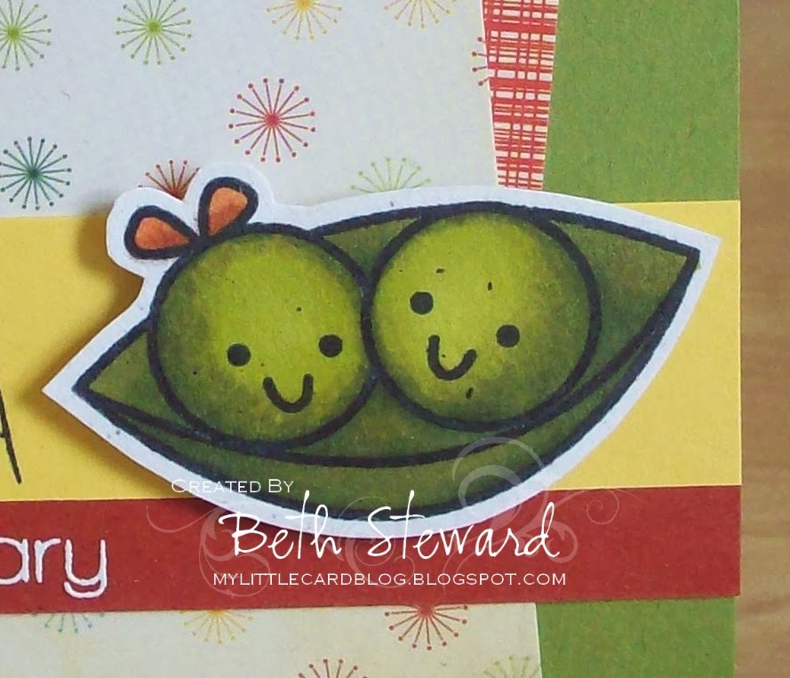 Beth's Little Card Blog: Hap-pea Anniversary & some news!