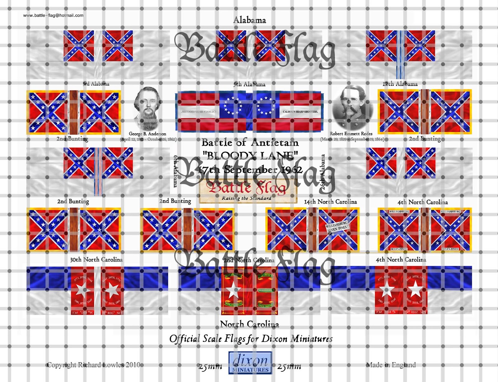 New Official Dixon Miniatures Wargame Flags from Battle Flag |Battle Flag