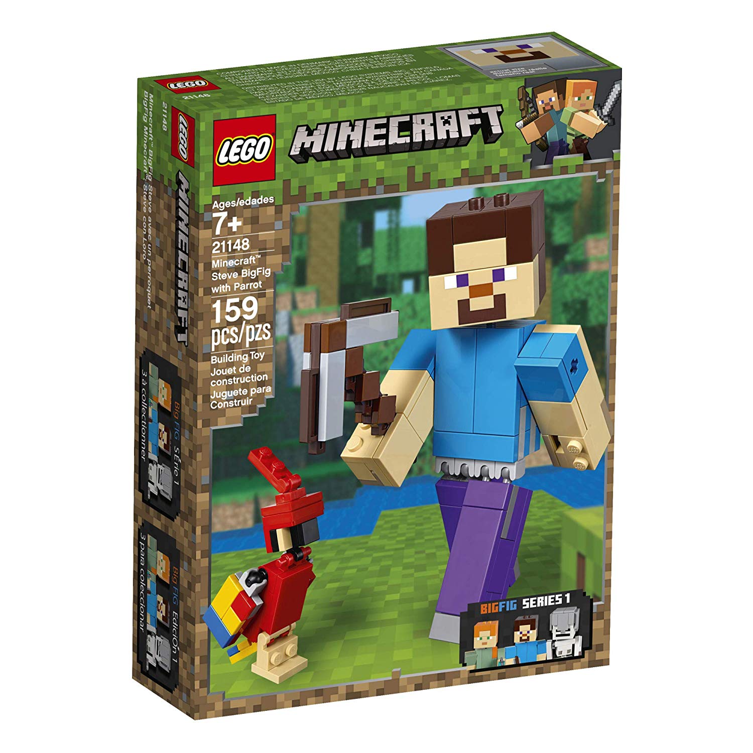 Minecraft Steve With Parrot Lego Sets | Minecraft Merch