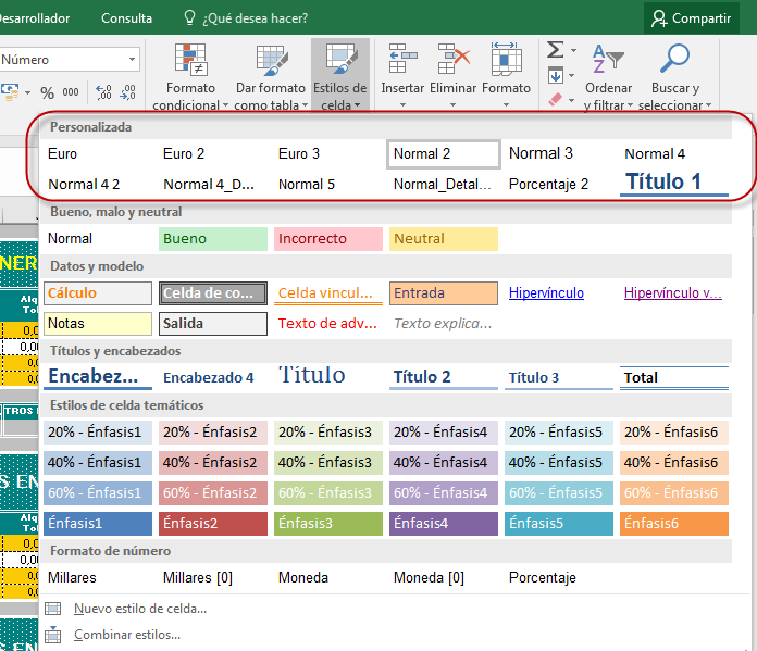 Los Estilos de Celda en Excel | EXCEL FORO: Un blog de Excel