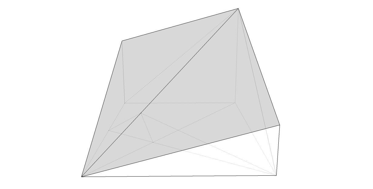 Roof Framing Geometry: Trirectangular Tetrahedron Tangent Prism