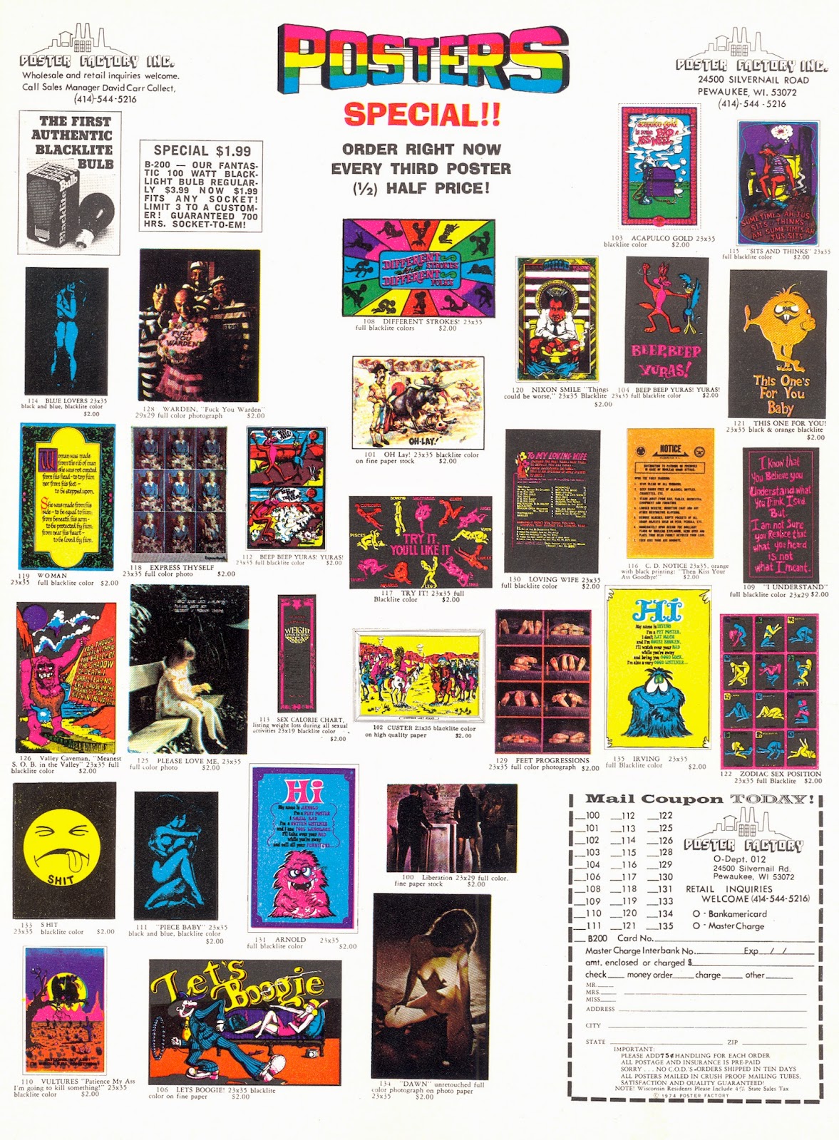 paco camino: Vintage Ad: Poster Factory, 1974