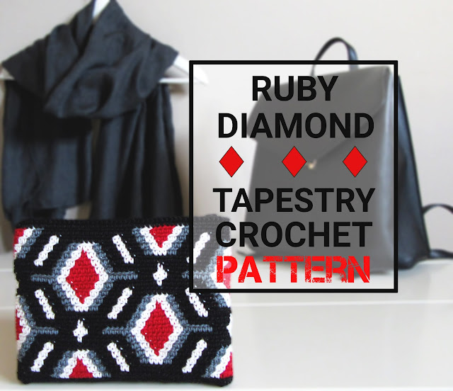 The story of a mulberry: RUBY DIAMOND - free tapestry crochet pattern