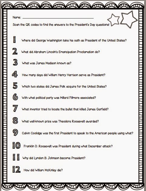 2SpeakRight: President's Day Scavenger Hunt