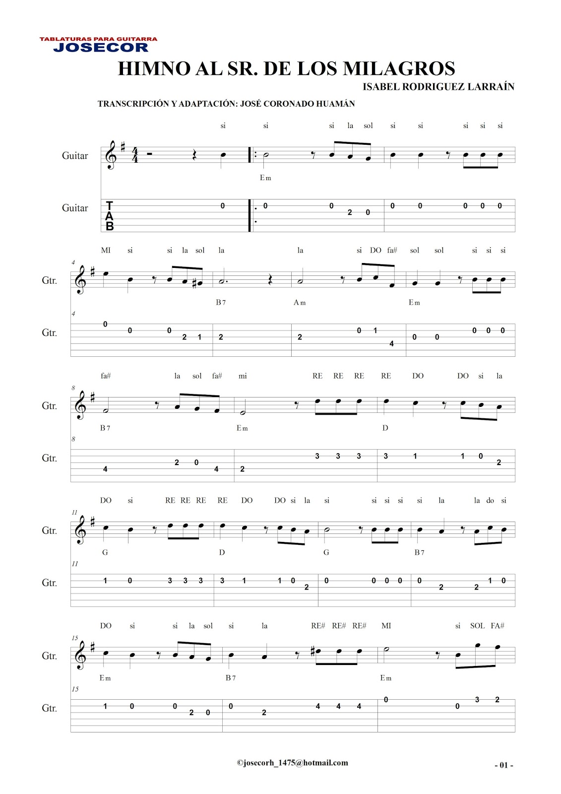 MÚSICA Y PARTITURAS JOSECOR: CANCIONES CRISTIANAS