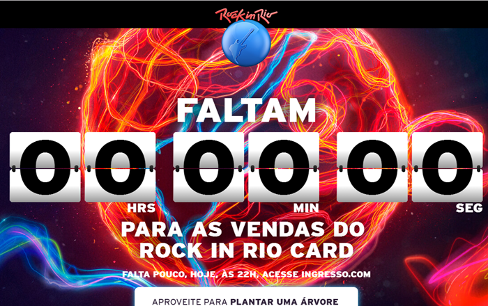 Rock in Rio: 100 mil ingressos serão vendidos hoje, a partir das 22h