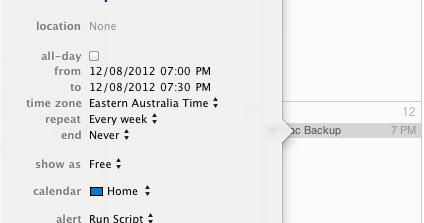 Manually schedule Time Machine / Capsule backup with iCal to run weekly ...