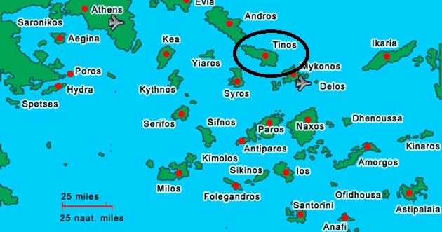 Athens First Cemetery in English: Tinos and the Tinians