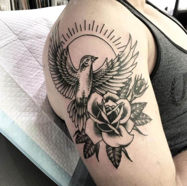 100+ Peace Dove Tattoos For Guys (2019) Realistic Designs | Tattoo ...