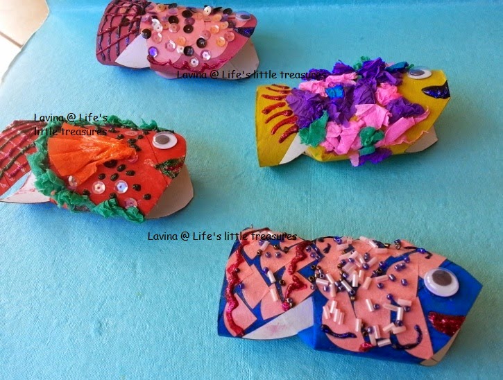 Life's little treasures: Toilet paper roll fishes!