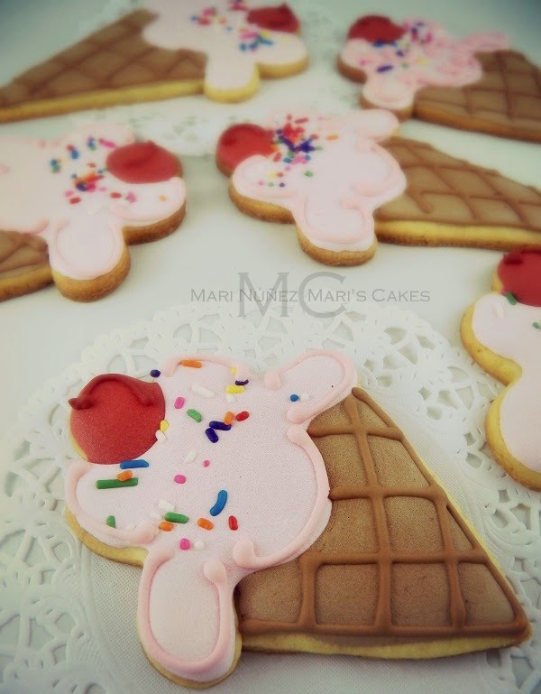 Ice Cream Cone Cookies | Mari's Cakes (English)