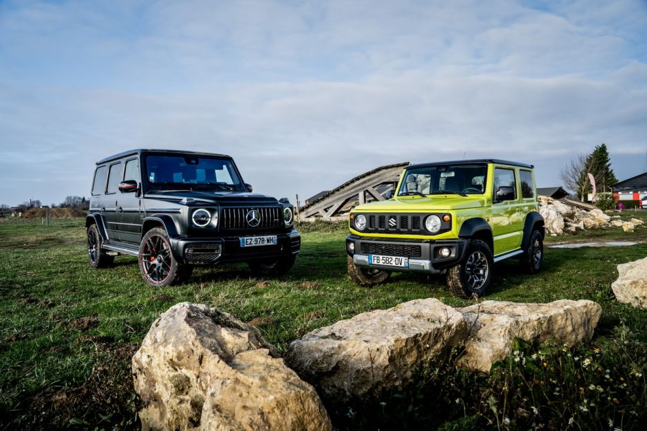 Suzuki Jimny vs. Mercedes G-Class: the dinosaurs of modern times ...
