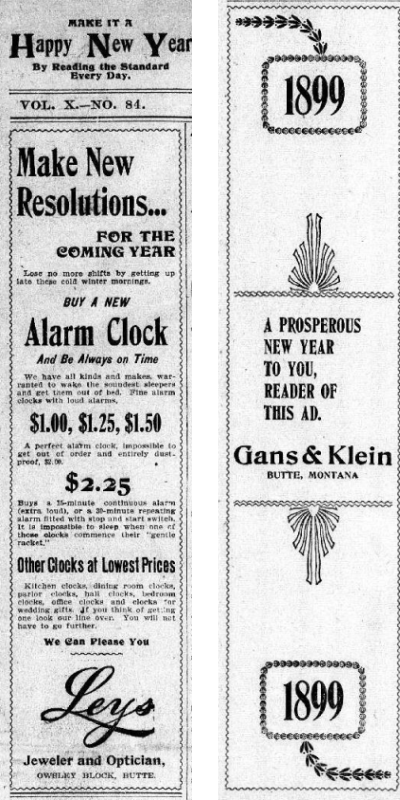 Butte History and "Lost Butte": New Year’s Day 1899