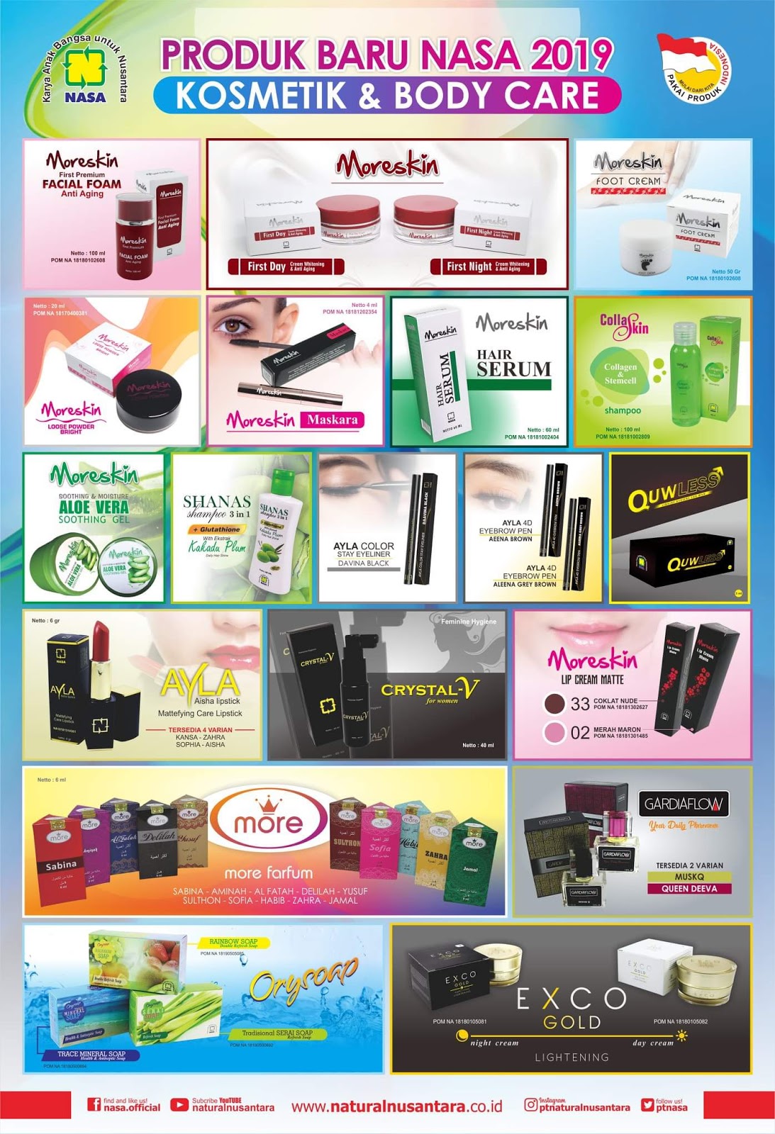 INILAH DAFTAR HARGA PRODUK BARU PT NASA 2020