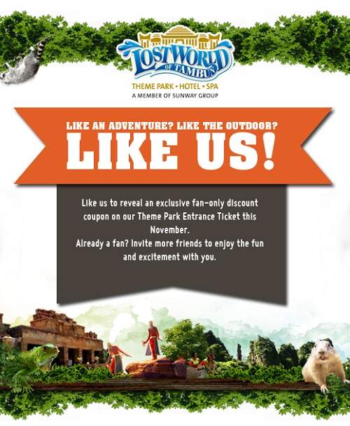 50% OFF Lost World of Tambun Theme Park Tickets Promotion | Travel