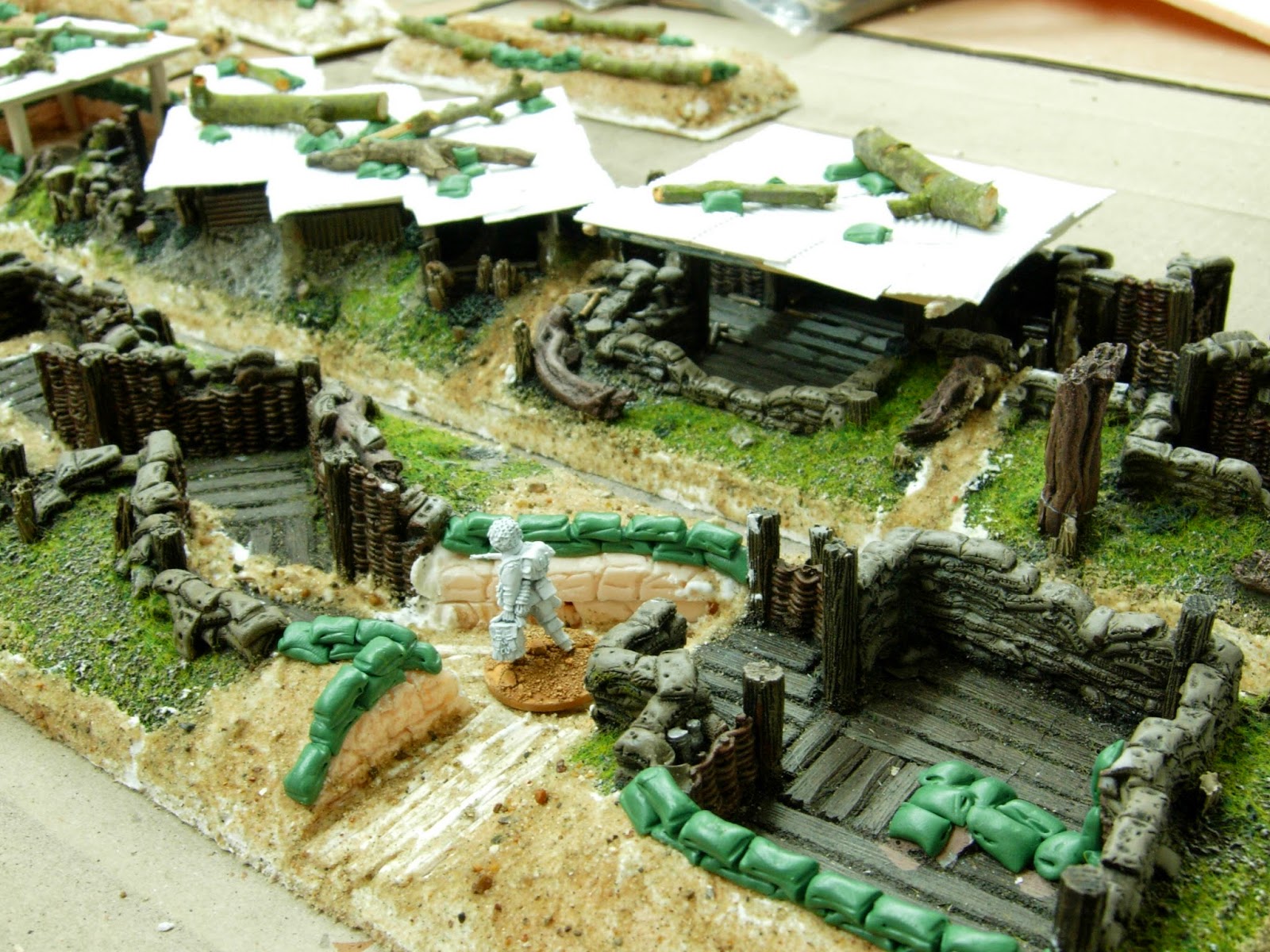 Wargaming with Silver Whistle: MAKING SLIT TRENCHES (CoC) & LONG TRENCHES