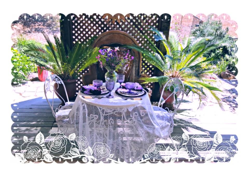 Lunch Outdoors With Purple | Life and Linda